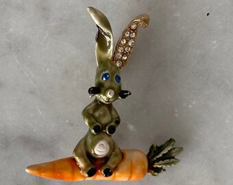 Enamel Carrot Brooch | Etsy