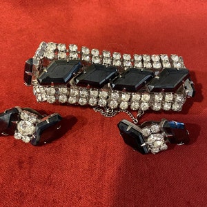 Elsa Schiaparelli Set Demi Parure Bracelet and Clip Earrings Very Good ...