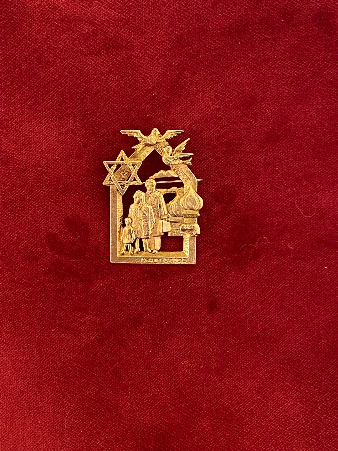 CHAIM GROSS Brooch Pin Signed 1970s EXCELLENT Vintage Condition With ...