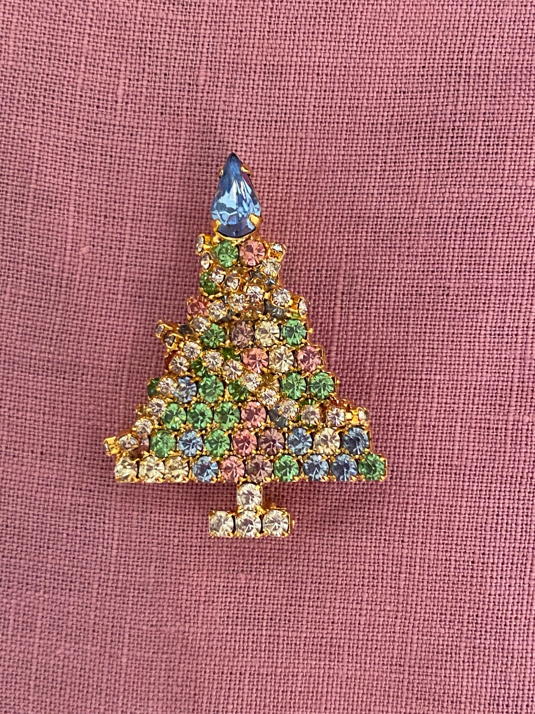 WEISS Christmas Tree Brooch Pin Signed 1960s Near Mint ULTRA Rare ...