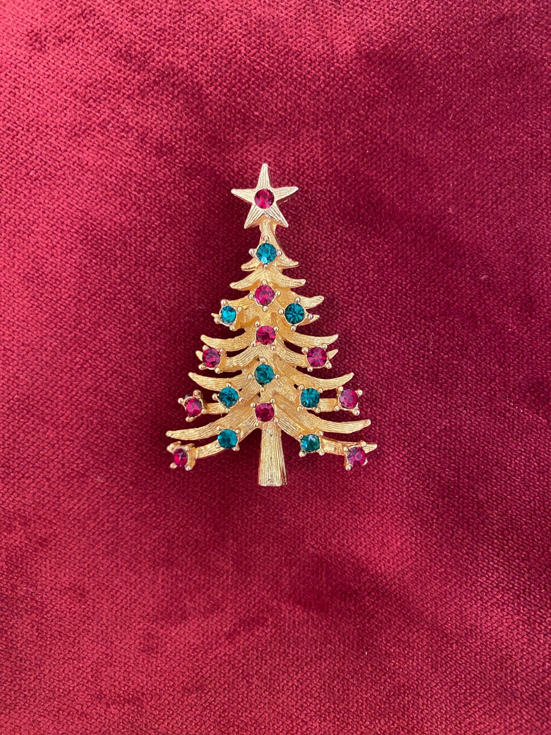 Vintage Signed MYLU Christmas Tree Brooch Pin in Near Mint - Etsy