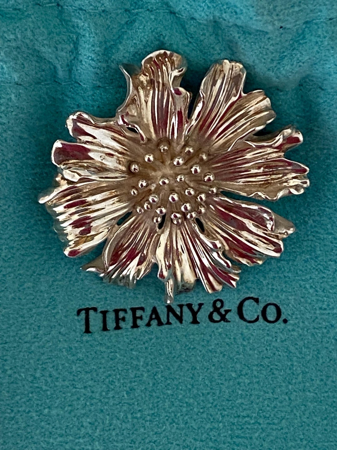 Vintage TIFFANY and Co. Marigold Brooch - 1990s Nature Series- Retired ...