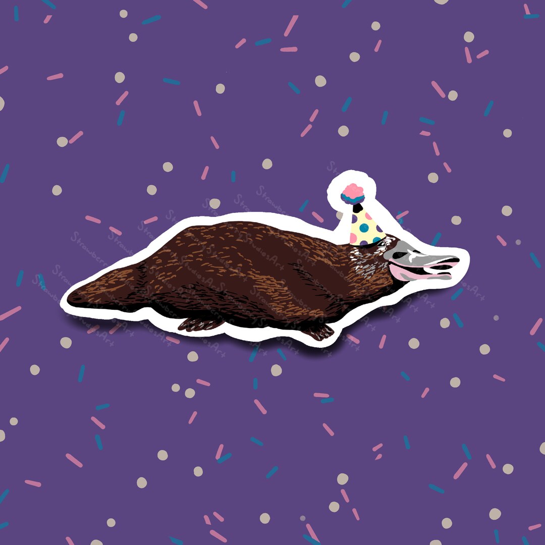 Party Platypus Sticker - Etsy