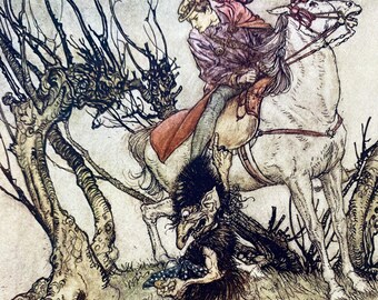 Undine Rare, Original Print Illustrated by Arthur Rackham: Source 1909 ...