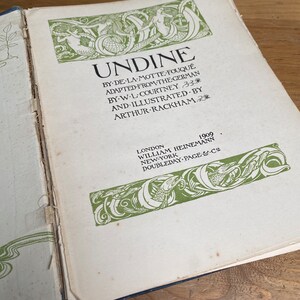 Undine Rare, Original Print - Illustrated by Arthur Rackham: Source ...