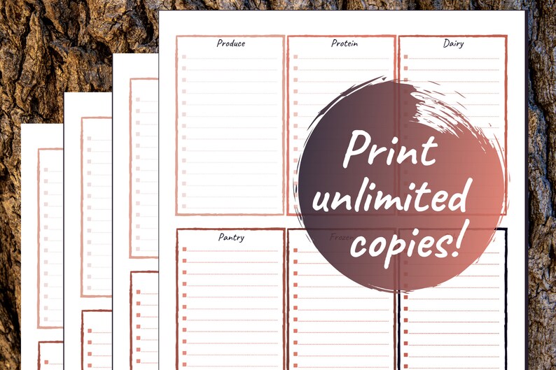 Grocery List Printable | Shopping List Planner | Grocery Store ...