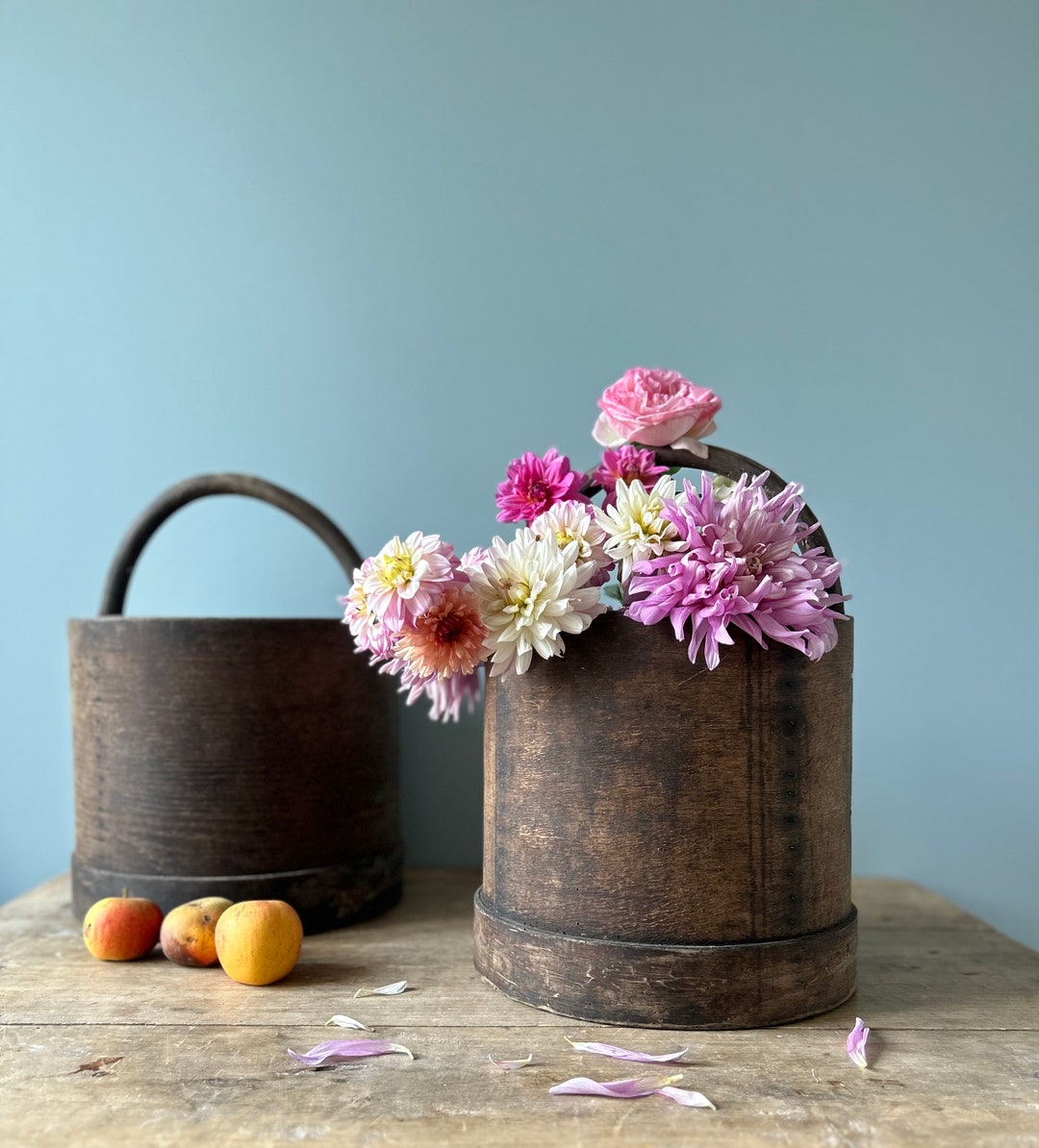 Old Curved Wooden Juice Bucket - Etsy