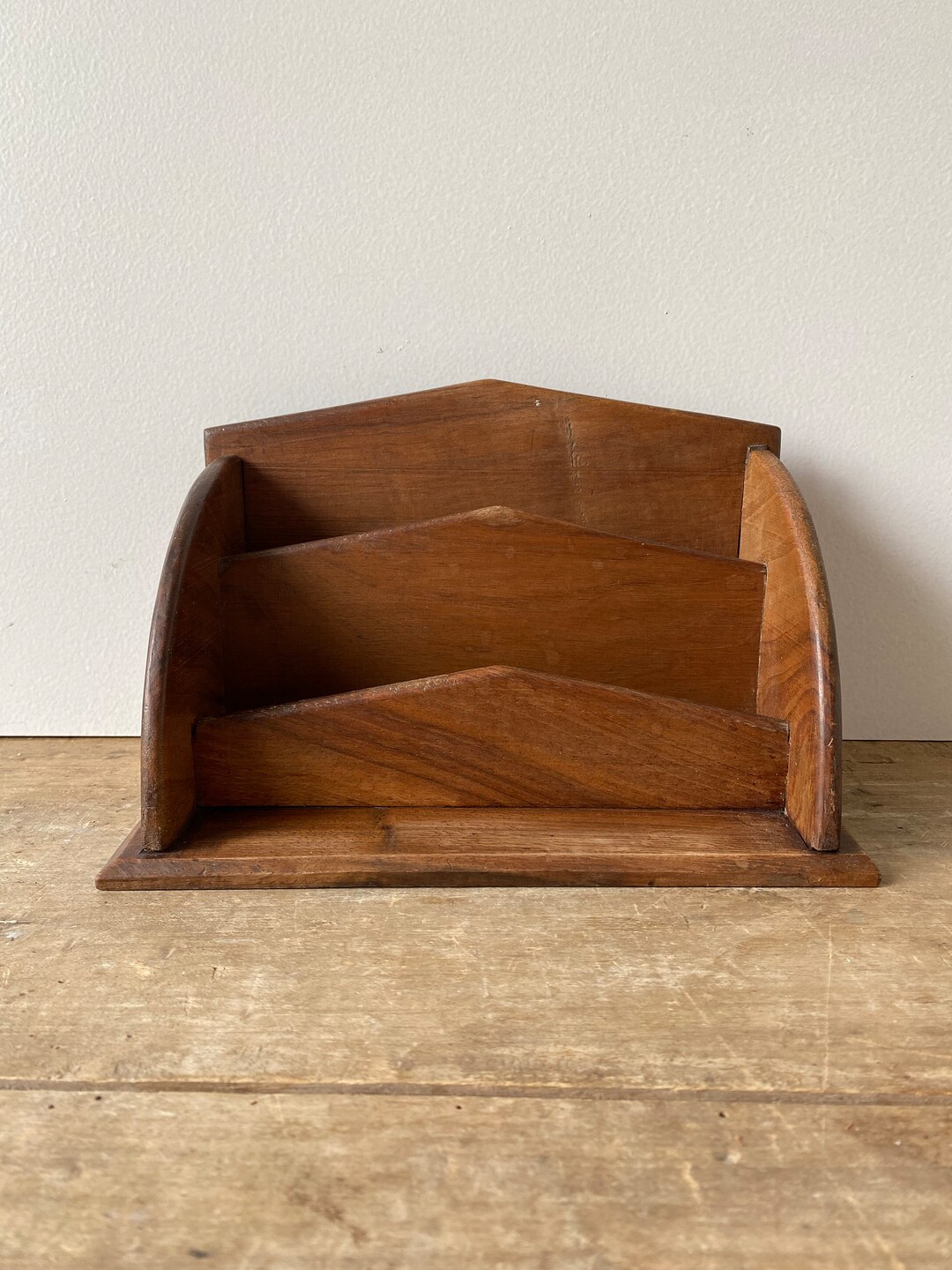Old Walnut Wood Mail Rack - Etsy