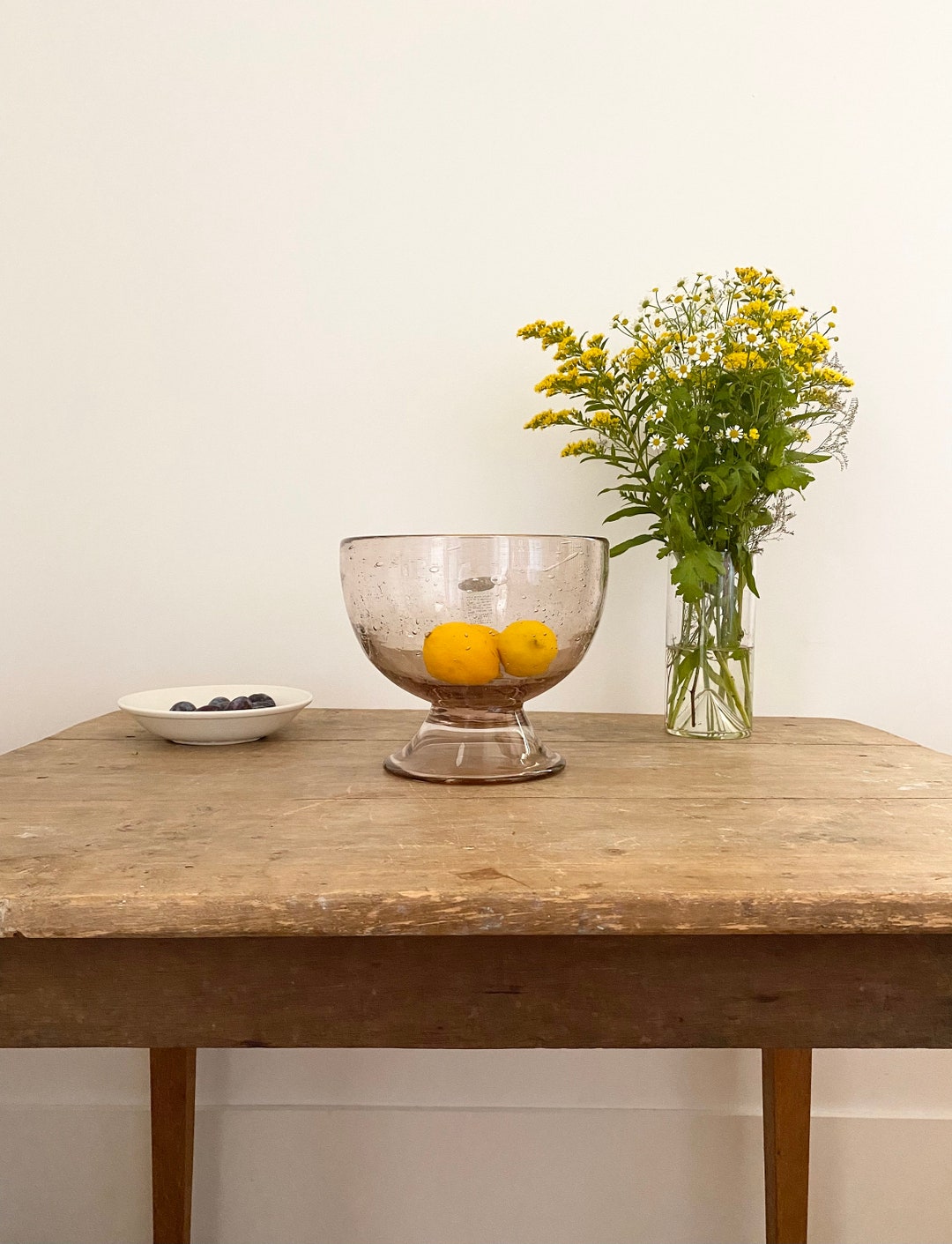 Footed Bowl in Bubbled Blown Glass Signed “la Rochère” - Etsy