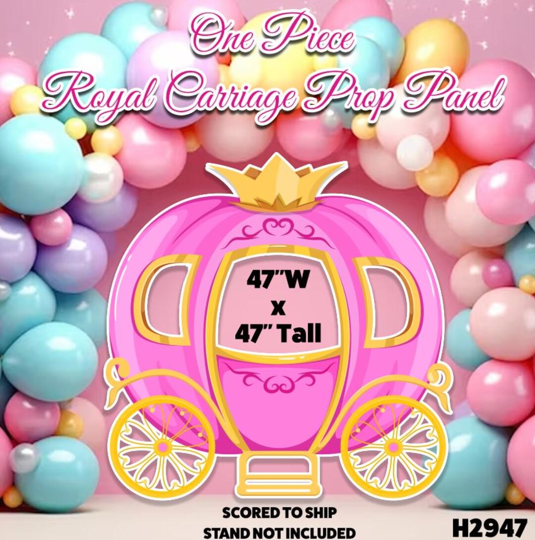 Hot Pink Royal Carriage, Party Props, Princess Decor, Princes Party ...