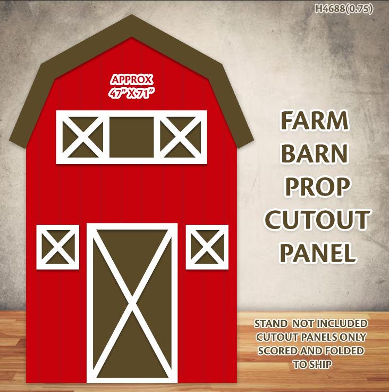 Red Barn, Barn Props, Party Decor, Farm Birthday Party, Coroplast, Barn ...