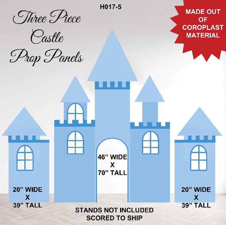 Castle Blue 3 Piece Castle Party Birthday Princess Prince Prop, Castle ...