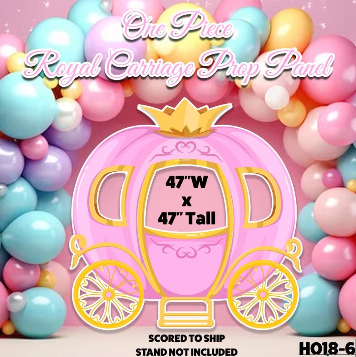 Light Pink Royal Carriage, Party Props, Princess Decor, Princes Party ...