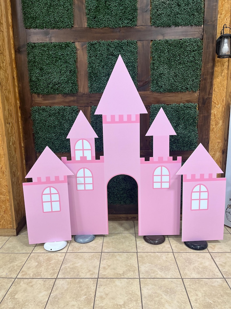 Castle Pink 3 Piece Castle Party Prop Birthday Princess Prince Castle ...