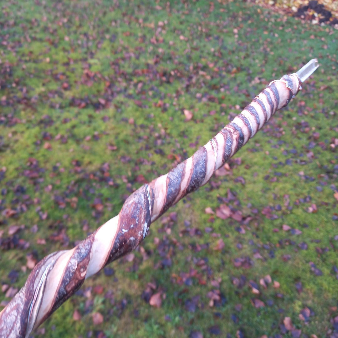 Birch Wand, Naturally Twisted With Carnelian and Quartz - Etsy