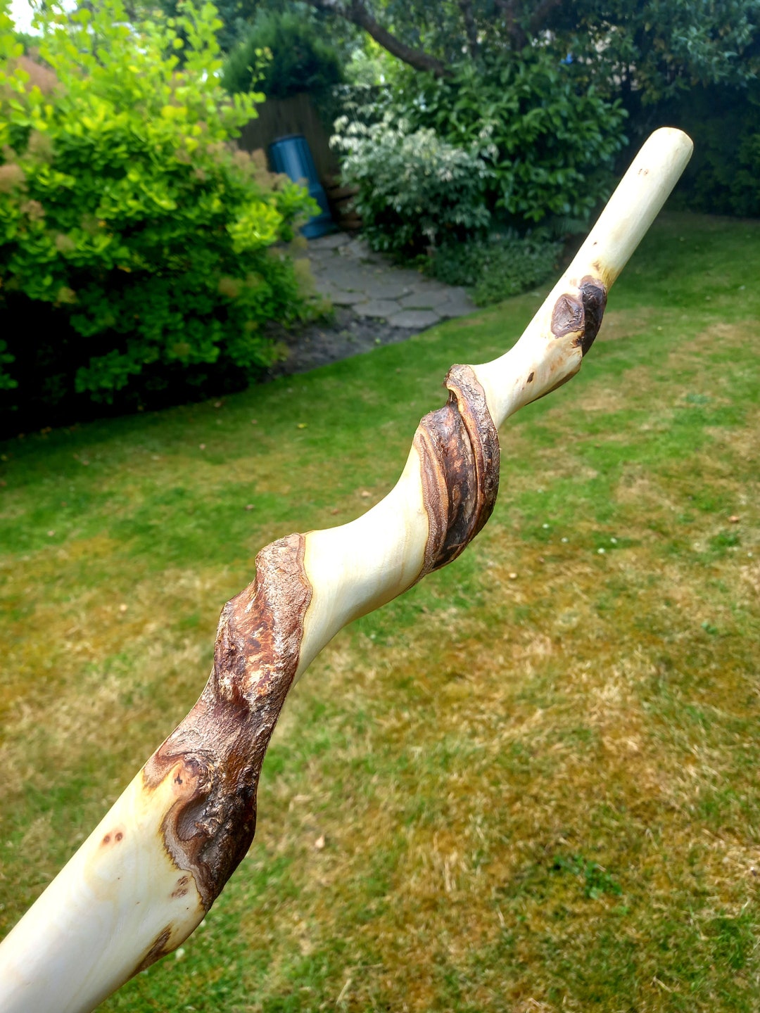 Lovely Twisted Hazel Hiking Staff With Aventurine - Etsy