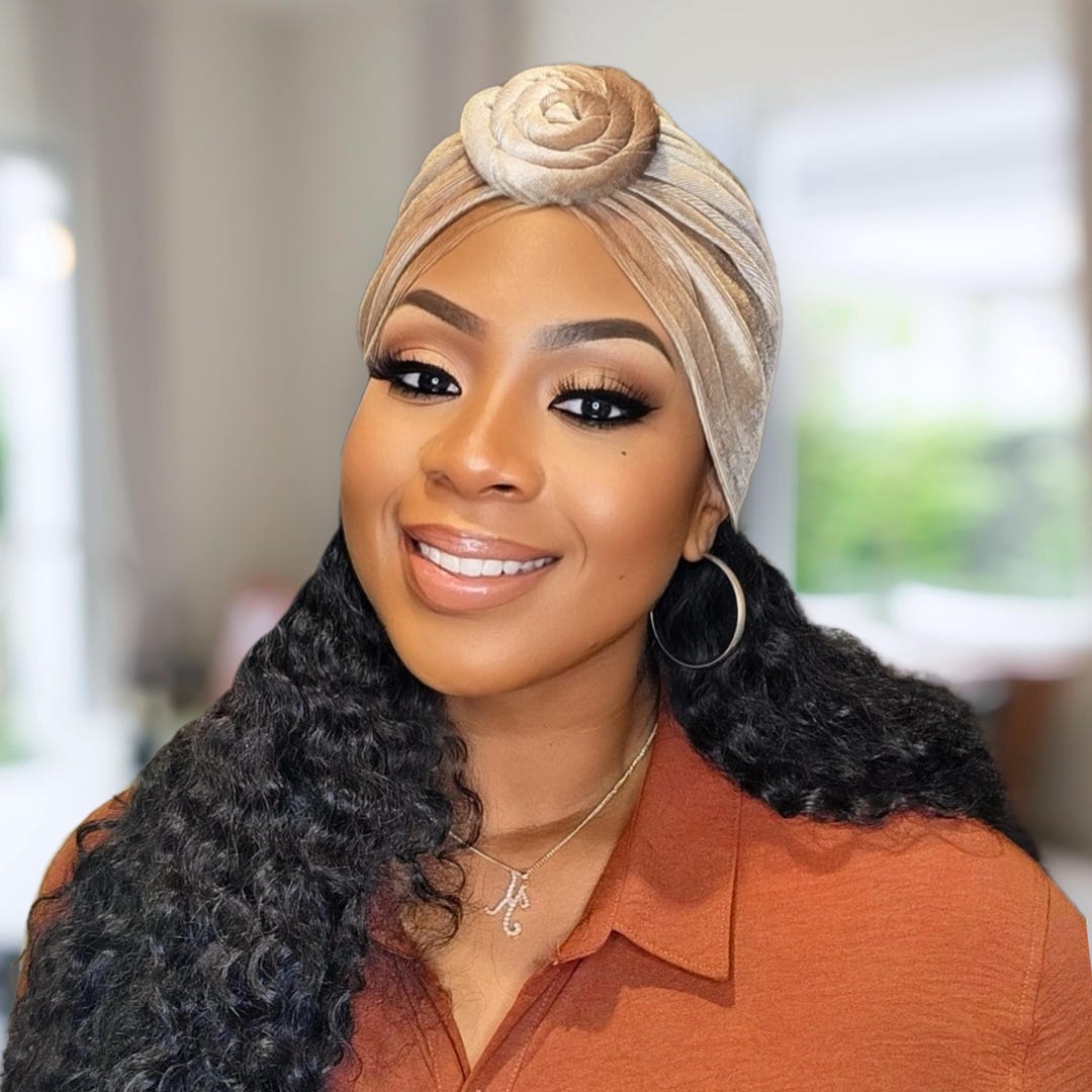 Sophisticated Velvet Twisted Knot Turban – Elegant & Stylish Headwear ...