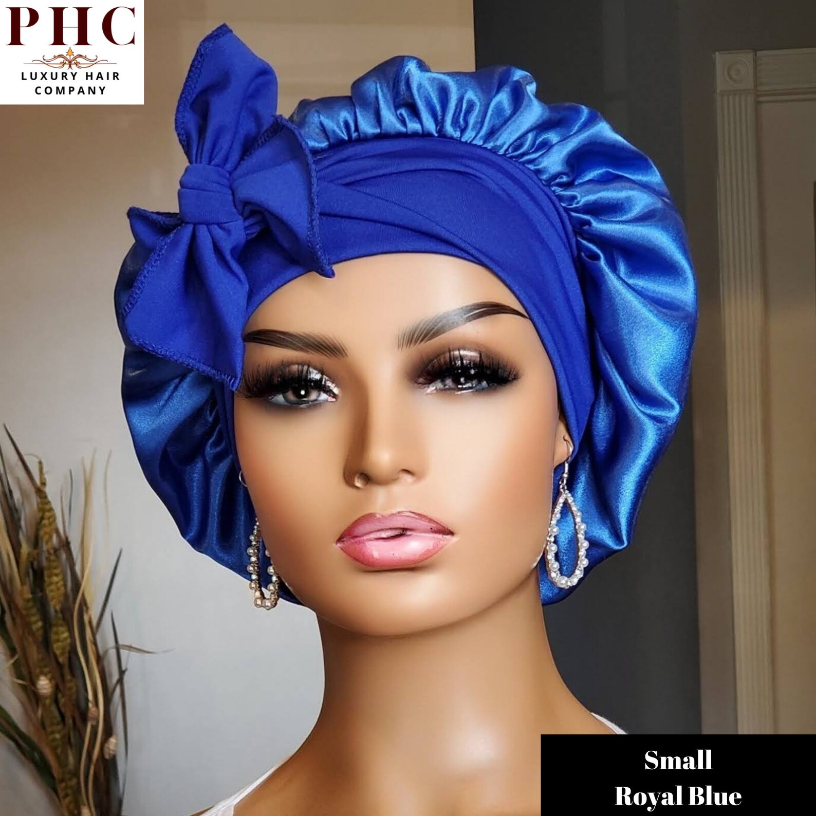 Single Layer Satin Bonnet with Adjustable Stretch Ties | Etsy