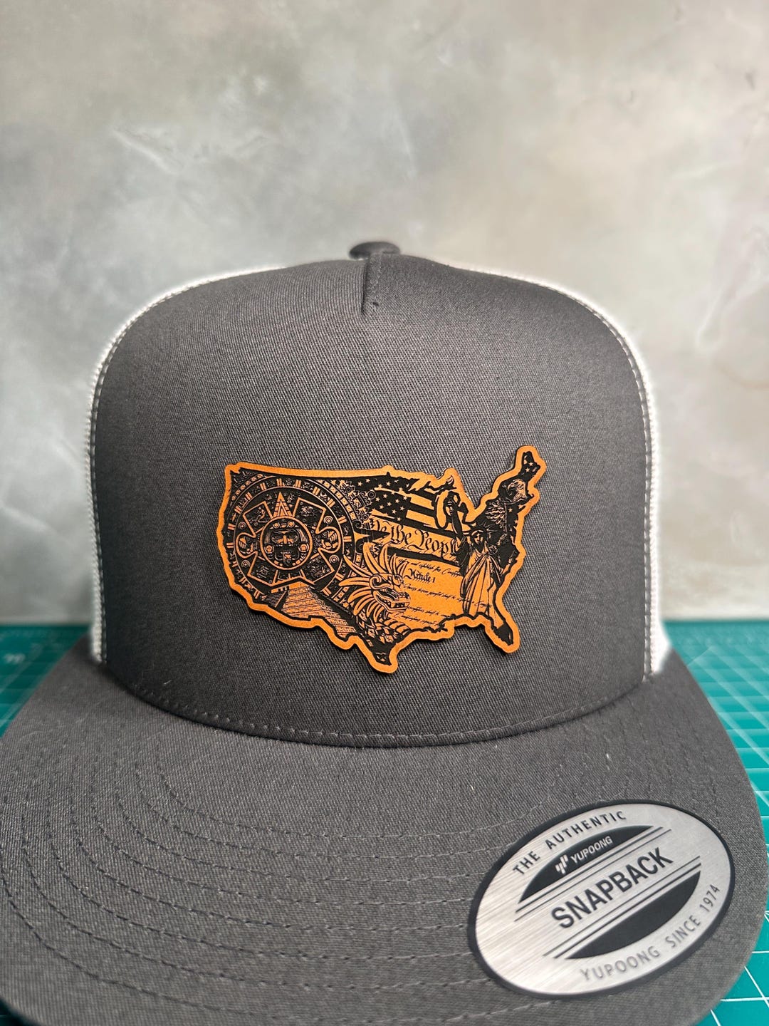 Aztec Liberty American Hat With Leather Style Patch Proud to Be Mexican ...