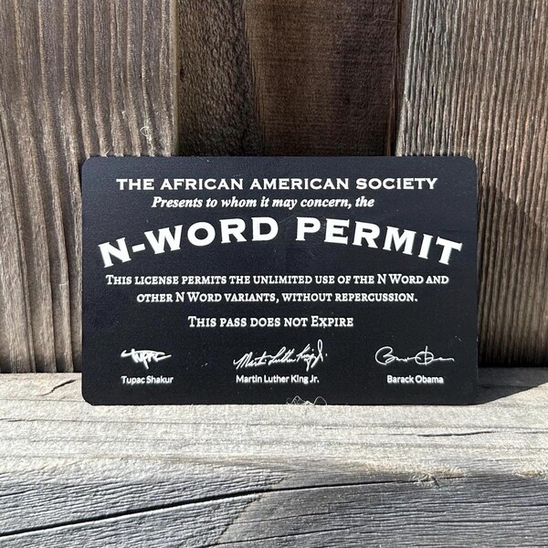 N Word Pass - Etsy
