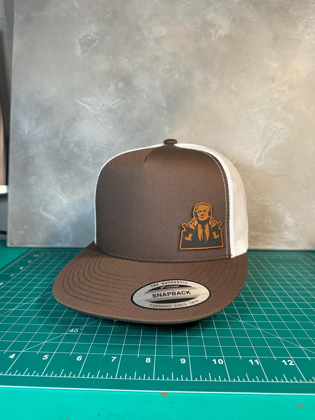 Donald Trump Double Middle Finger Hat With Leather Style Patch - Etsy