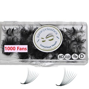 4D 5D 6D 7D 1000 Premade Mega Volume Loose Fans C and D Curl 0.07 by ...