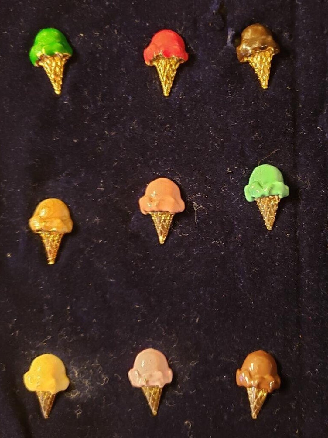 Set of 9 Ice Cream Cone Lapel Pins Made in USA - Etsy