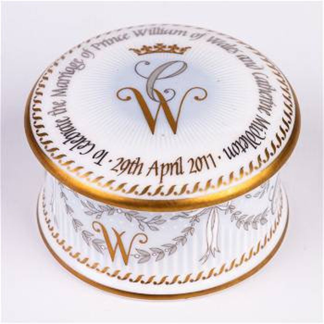 The Royal Collection Trinket Box, Bone China Prince William & Catherine ...