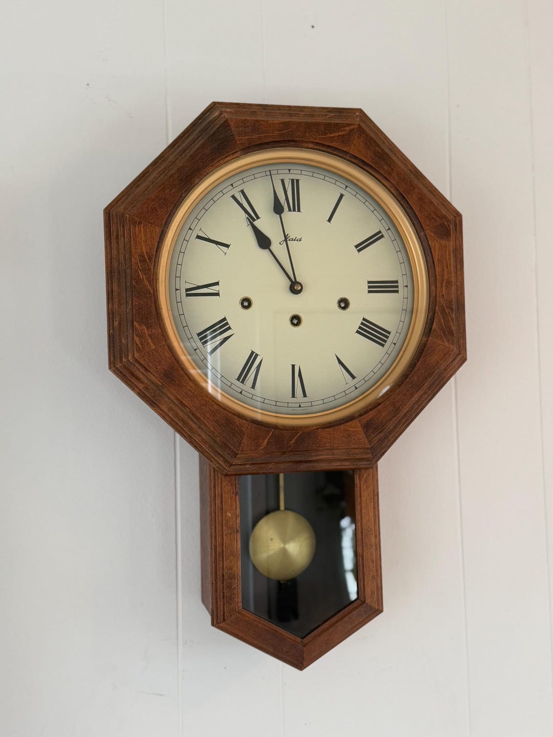 Vintage Westminster Chime Pendulum Wall Clock / Professionally Restored ...
