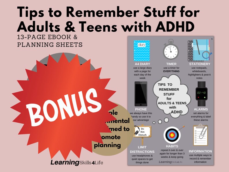 Focusing Strategies for Adults & Young People With ADHD Home, School ...