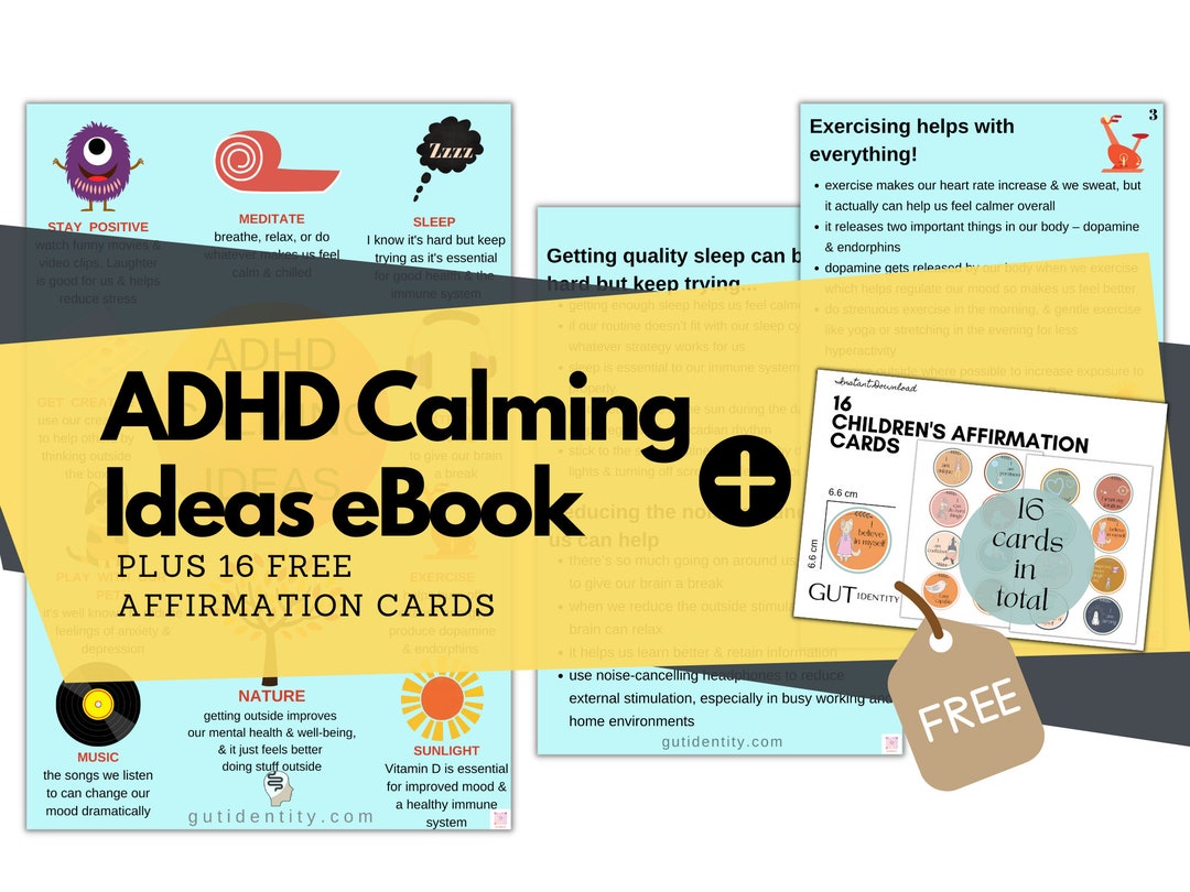 ADHD Calming Ideas 9-page Ebook for Strategies on Relaxation, Stress ...
