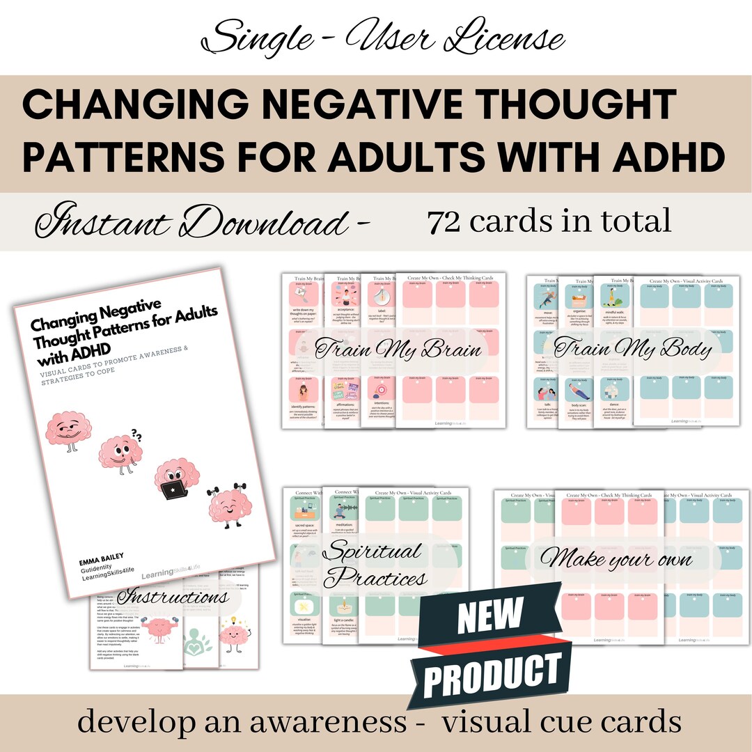 Changing Negative Thought Patterns for Adults With ADHD -single-use ...