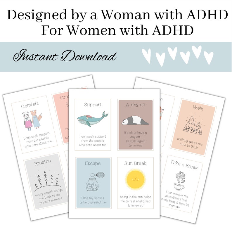 Emotional Regulation Affirmation Strategy Cards 36 for Women With ADHD ...