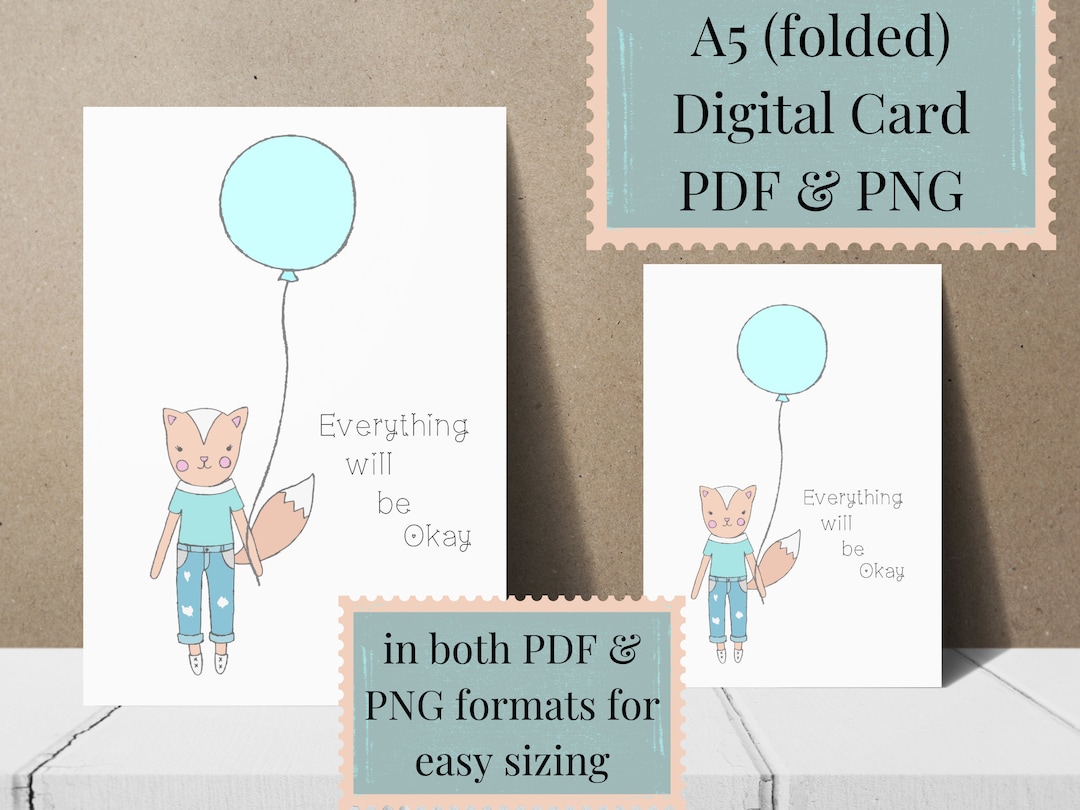 ADHD Card - 'everything Will Be Okay' Printable Encouragement Card ...