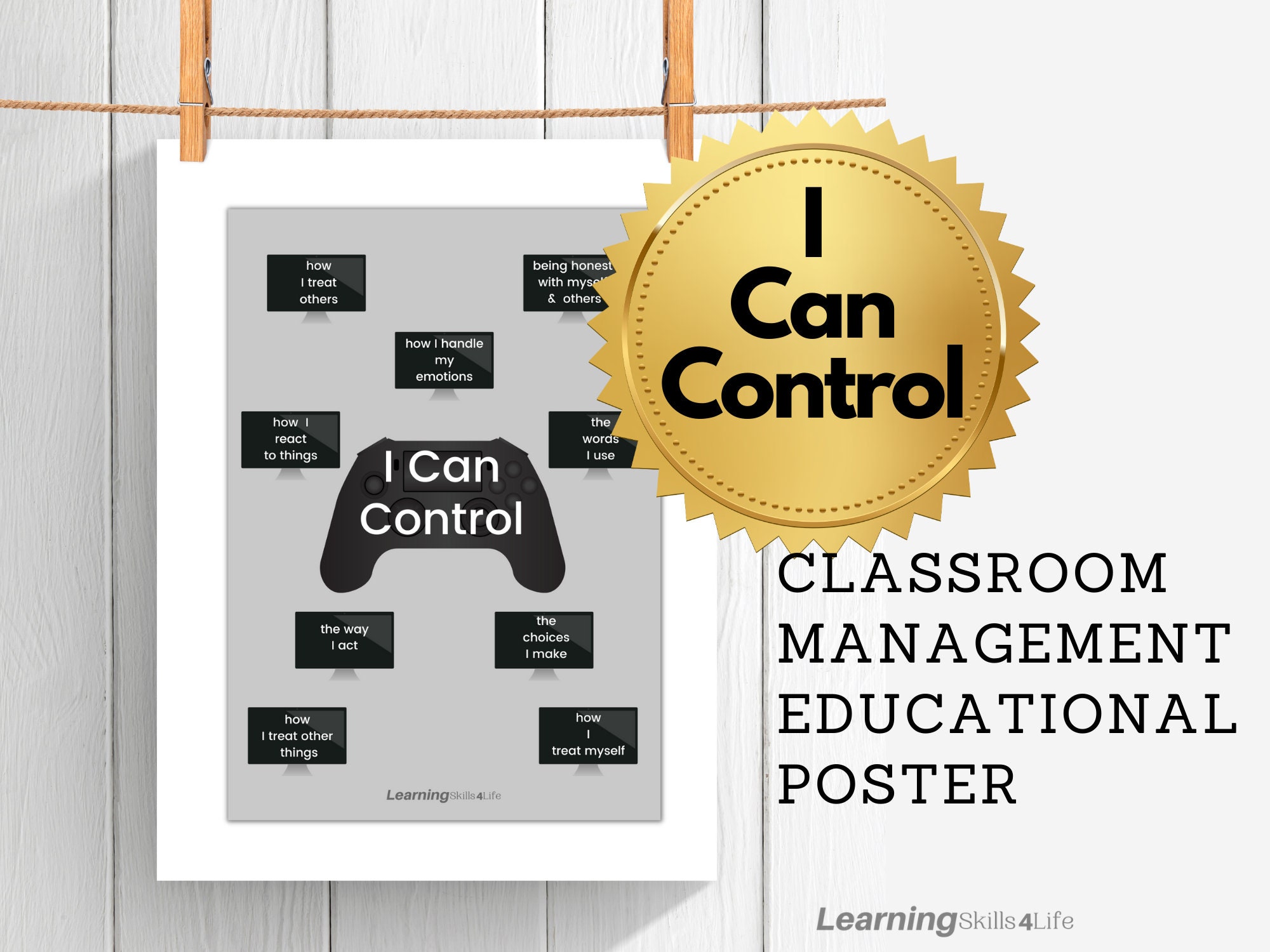 I Can Control - A4 Poster -digital Download - ADHD Poster- Behaviour ...
