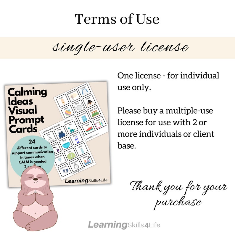Calming Ideas Visual Prompt Cards for ADHD, ASD & Anxiety- ADHD ...
