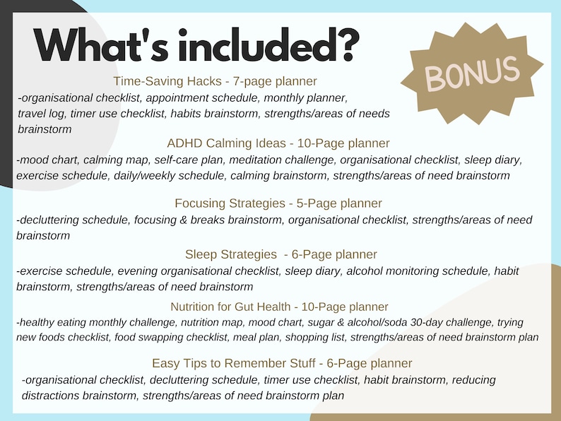 ADHD Without Meds Ebook Guide-single-use License + Adhd Planners–adhd ...