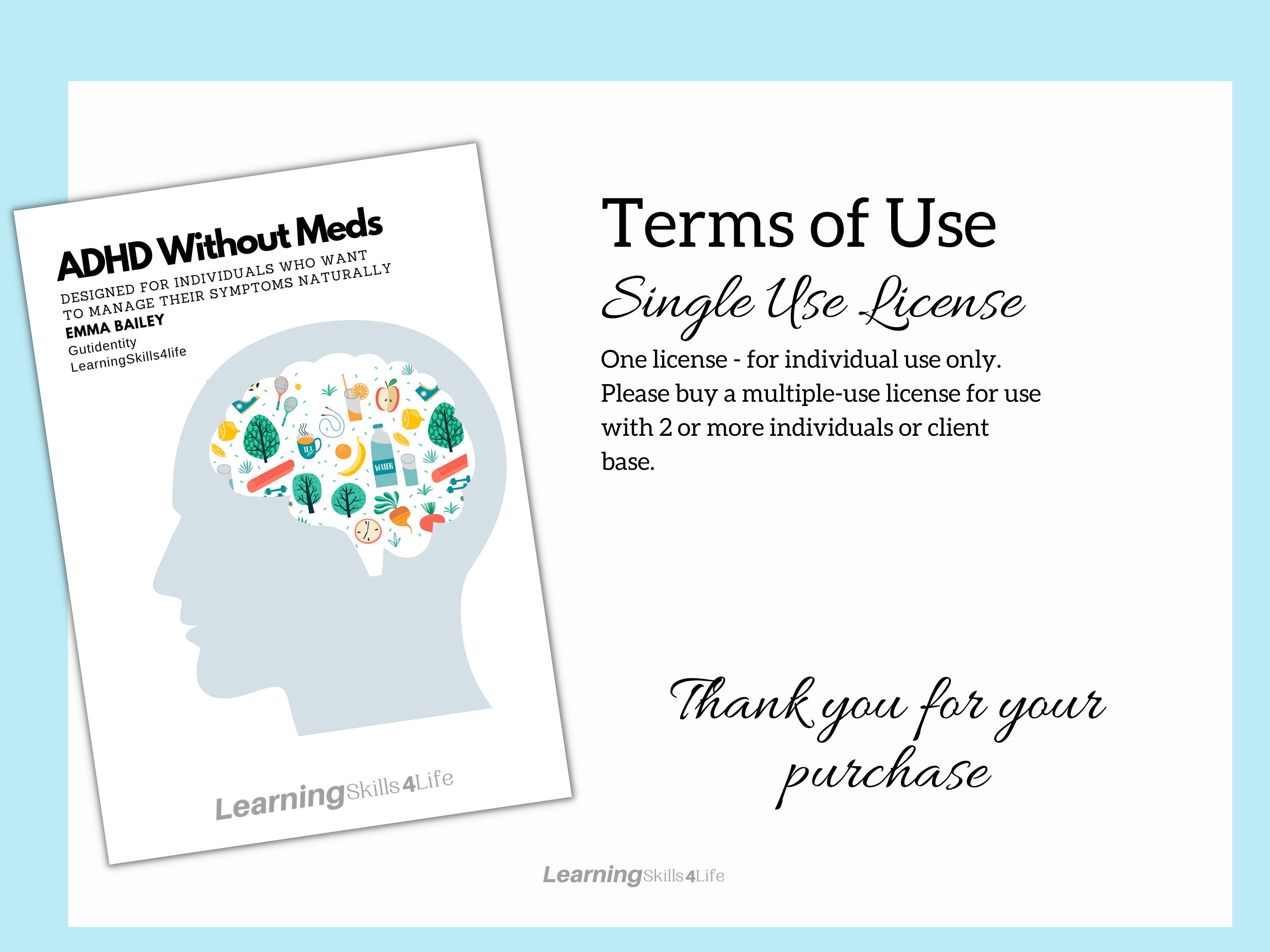 ADHD Without Meds Ebook Guide-single-use License + Adhd Planners–adhd ...