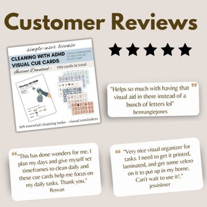 ADHD Visual Cue Cards - Cleaning With ADHD -single-use License- 189 ...