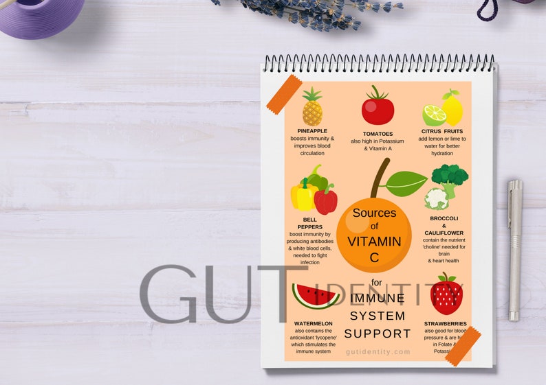Sources of Vitamin C Poster 8.5 X 11"- Digital Download PDF PNG JPG ...