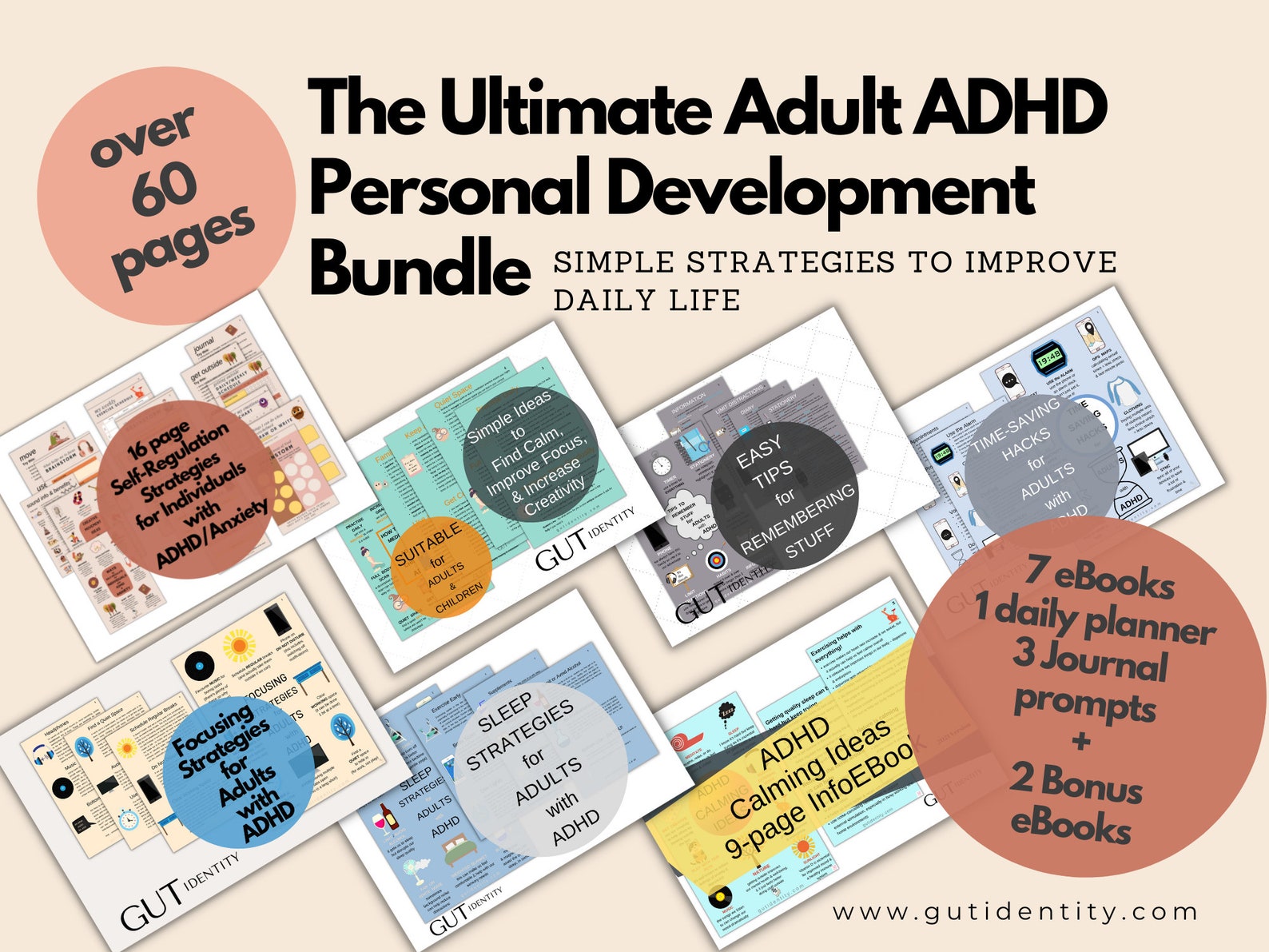 The Ultimate Adult ADHD Ebook Bundle & Adhd Planners, Adult ADHD Ebooks ...