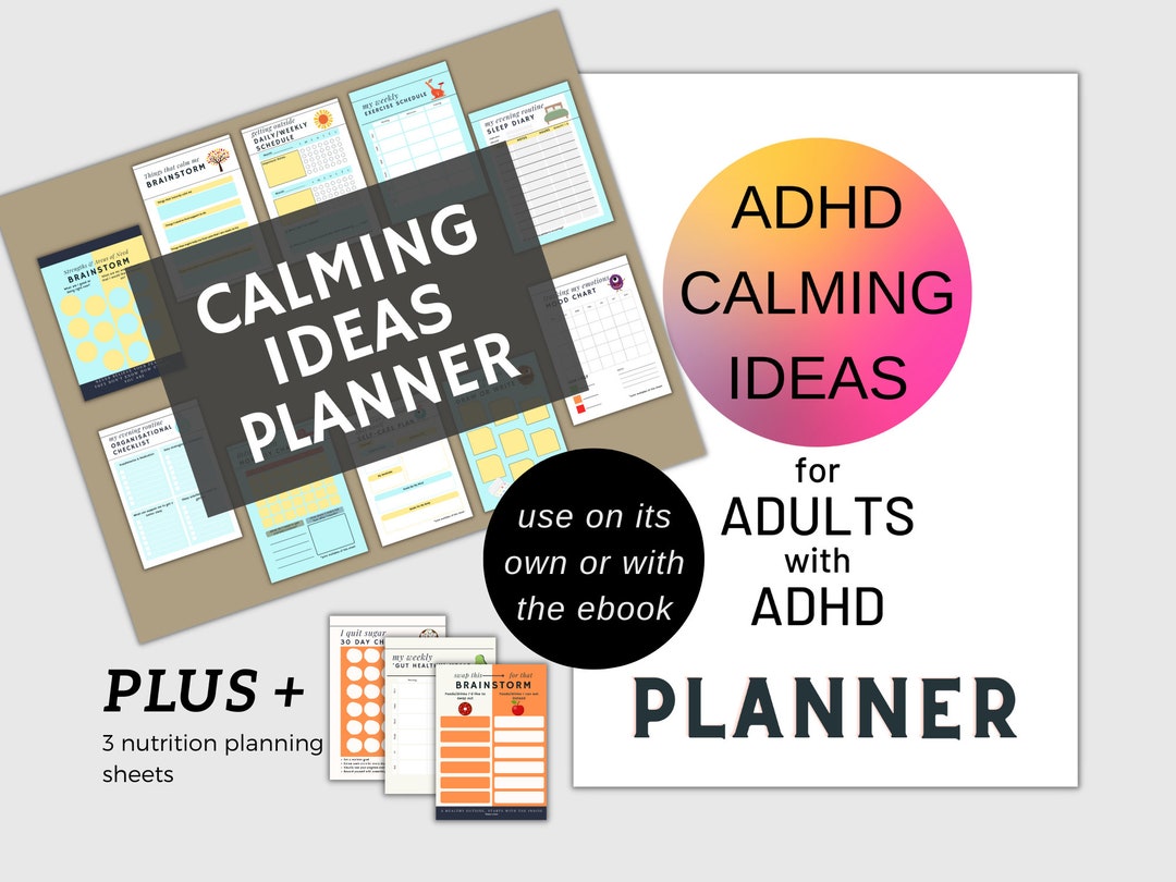 ADHD Calming Ideas Planner Templates -13 Pages - Educational Resources ...