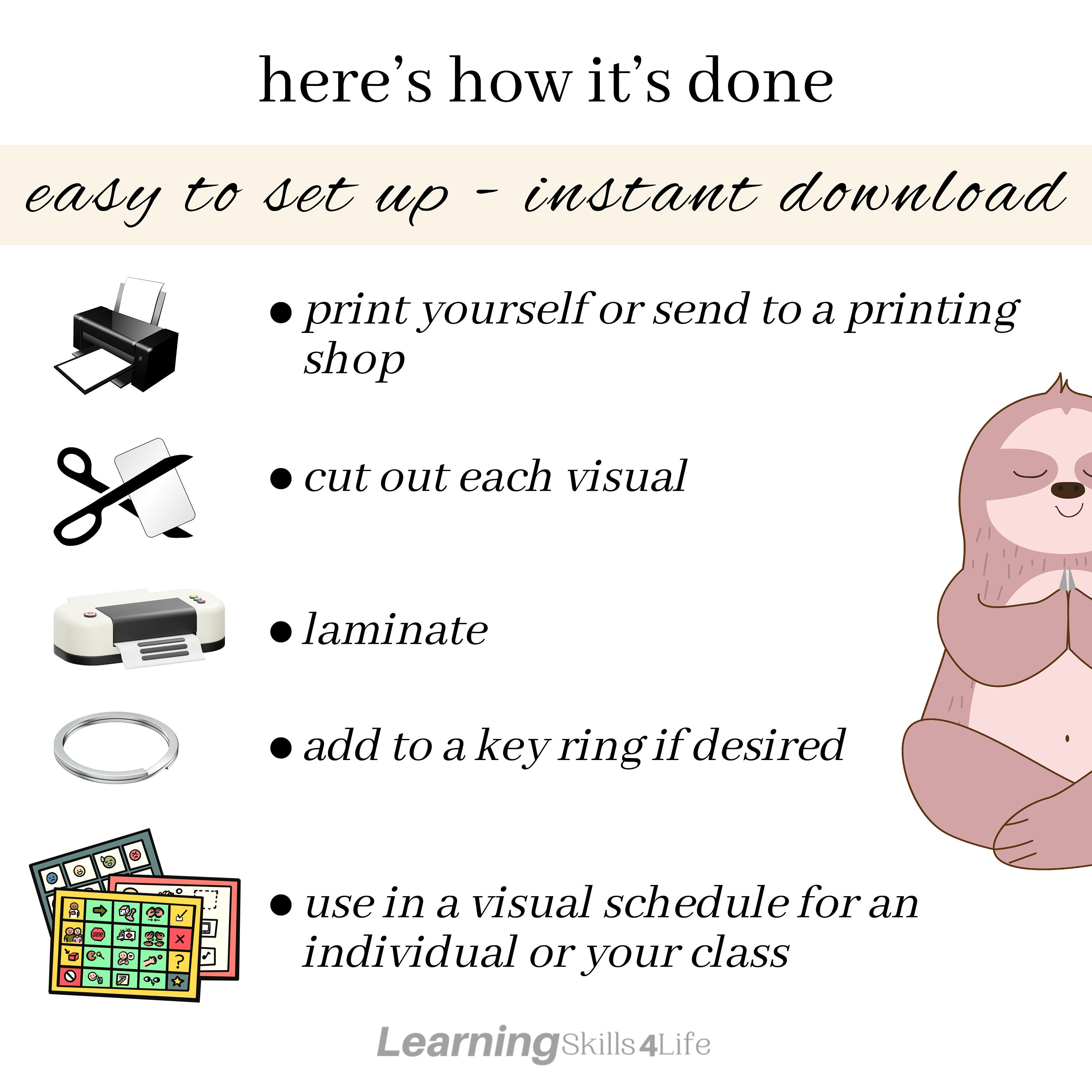 Calming Ideas Visual Prompt Cards for ADHD, ASD & Anxiety ADHD ...