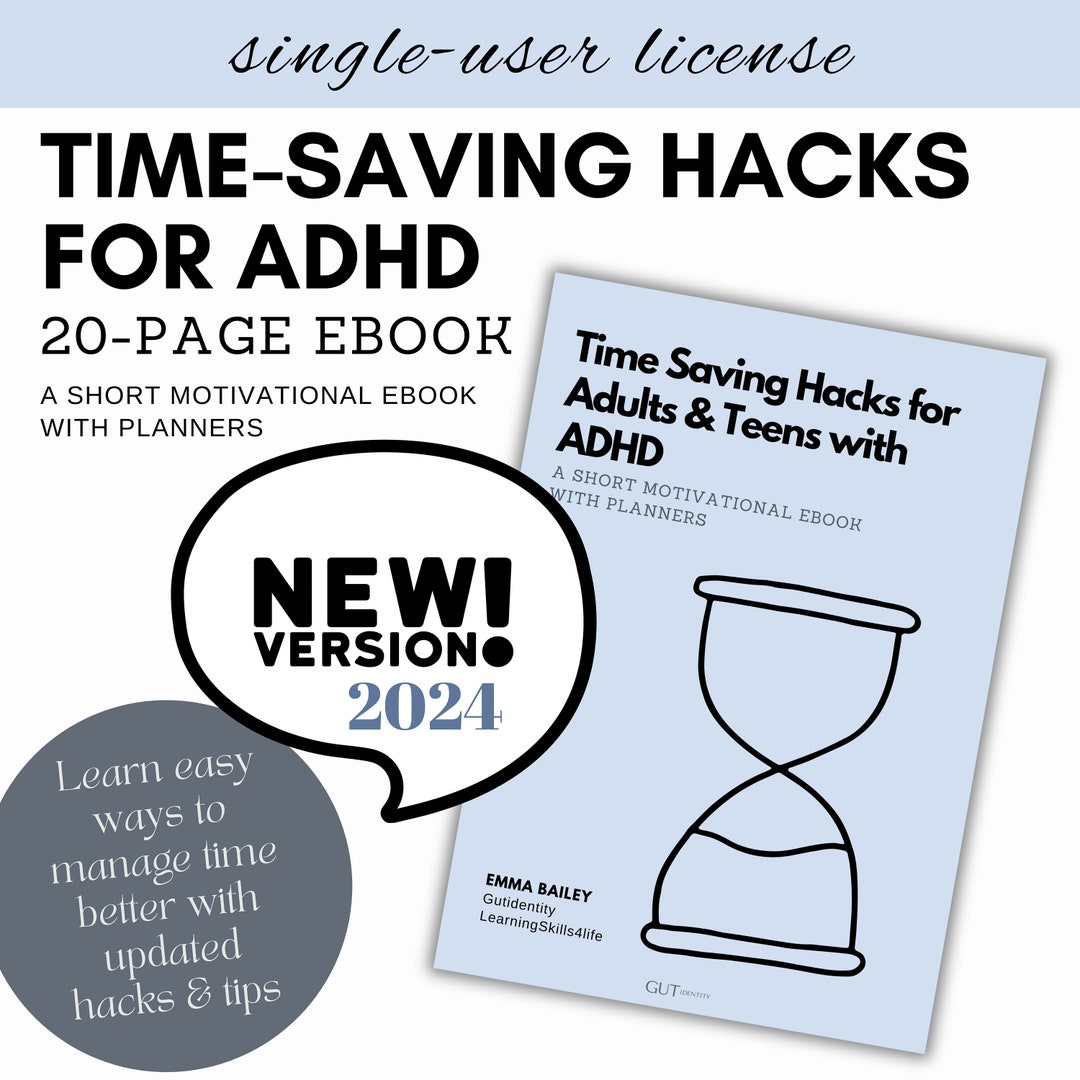 Time-saving Hacks for Adults & Teens With ADHD 20-page Ebook and ...