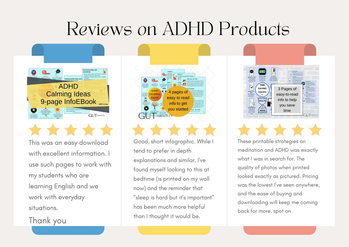 ADHD Calming Ideas 9-page Ebook for Strategies on Relaxation, Stress ...