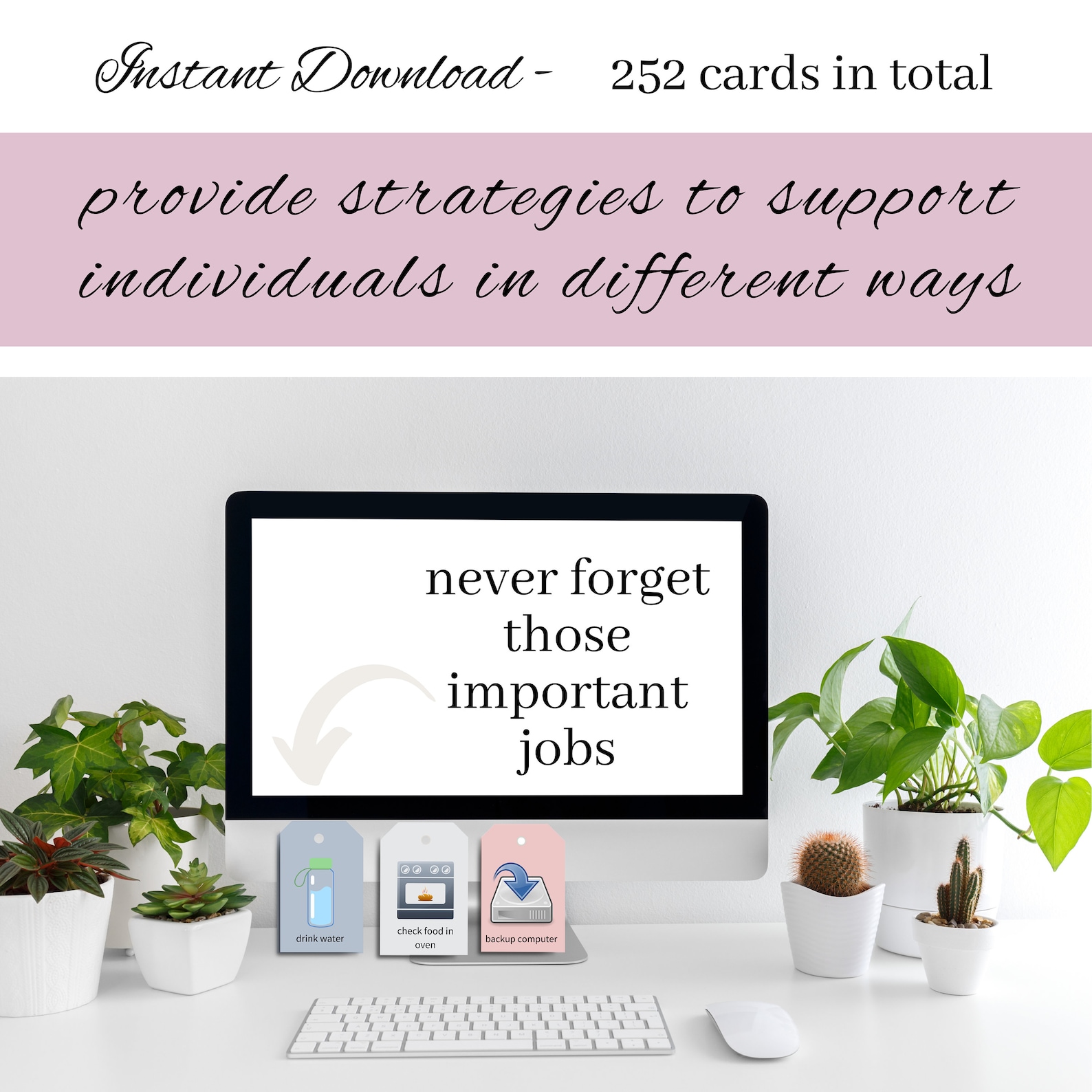 ADHD Visual Reminder Cards -living With Adhd-multiple-use License- 252 ...