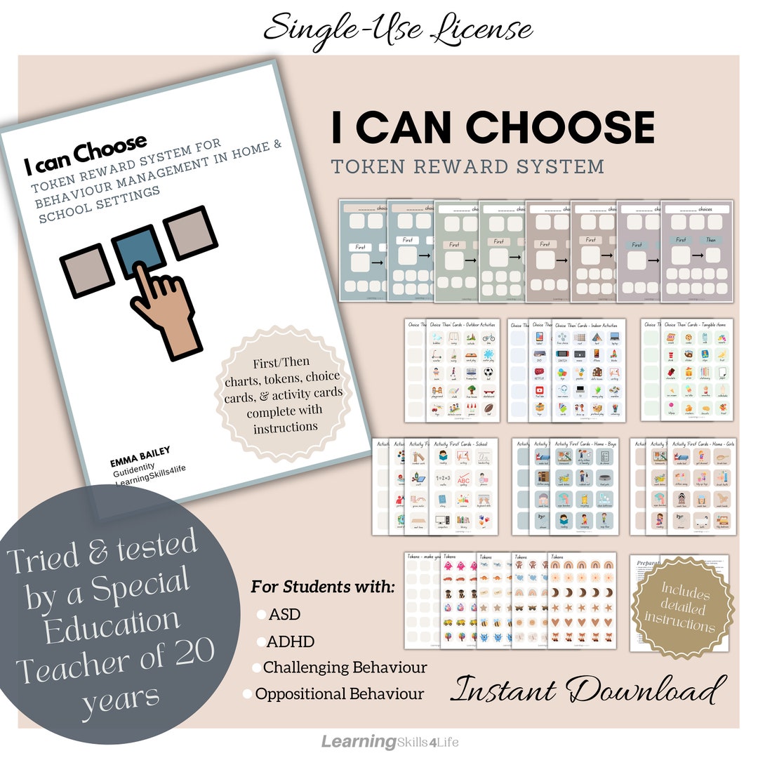 Token Reward System - Children & Teens With ASD, ADHD, Challenging or ...