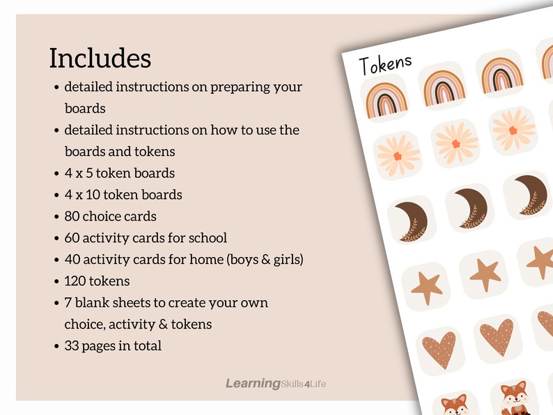 Token Reward System Children & Teens With ASD, ADHD, Challenging or ...