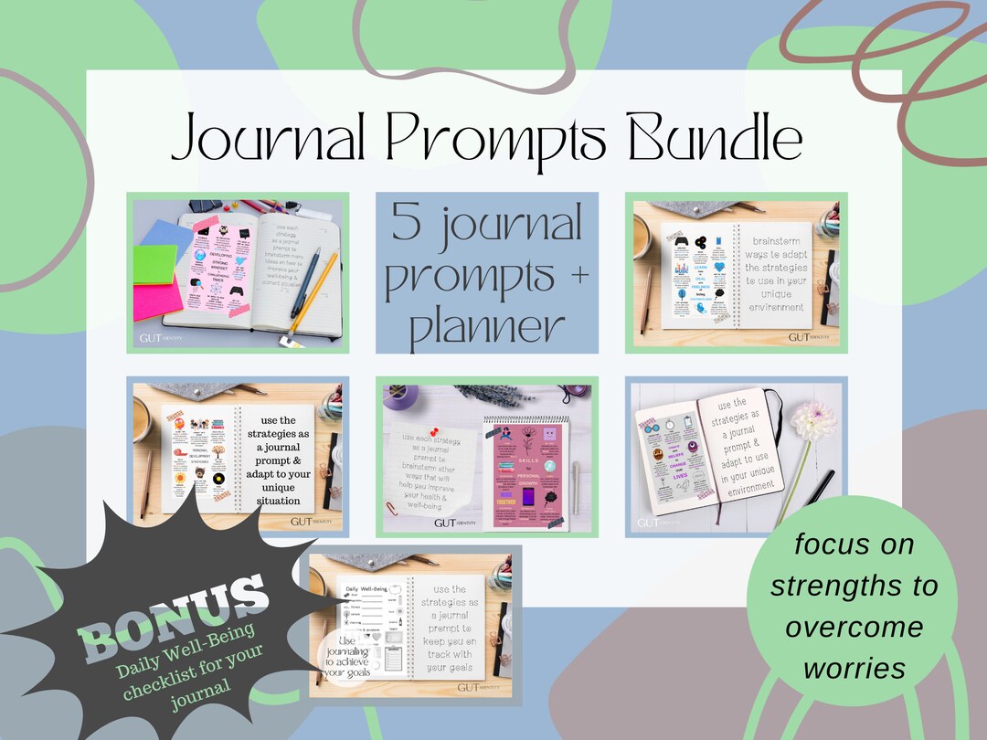 Journal Prompts Bundle Digital Download Planner Printable Life-skills ...