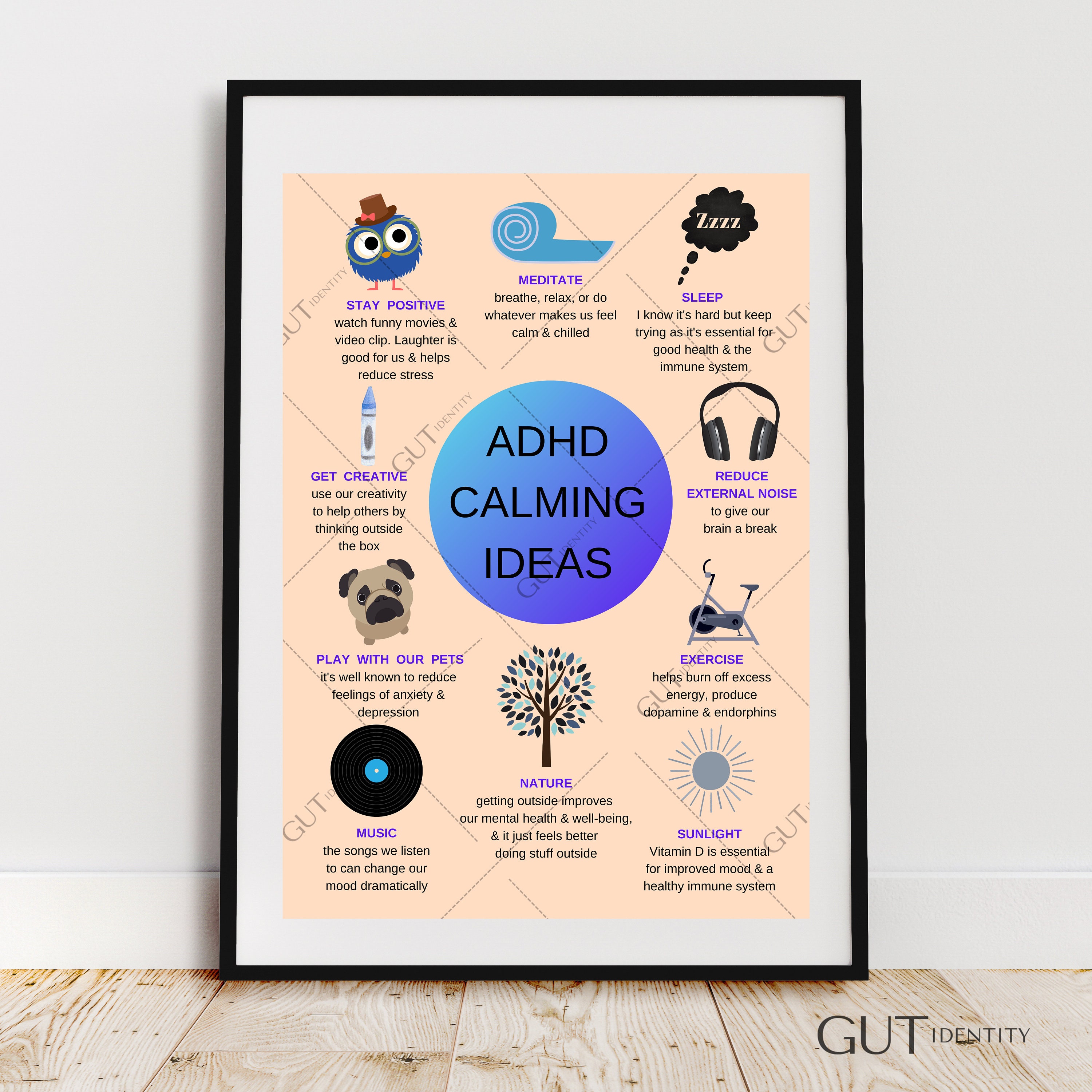 ADHD Infographic Teen ADHD Printable Poster Resource for - Etsy